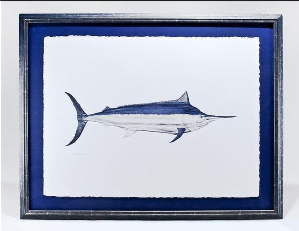 Flick Ford Watercolor Painting - Black Marlin - Spinoza Rod Company